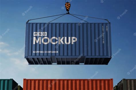 Premium Psd Loading Shipping Container Storage Mockup