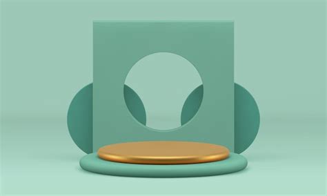 3d 포디움 피데스탈 실린더 스탠드 디스플레이 제품 프레젠테이션 현실적인 터 일러스트레이션 프리미엄 벡터