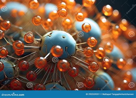 Microscopic Atom Model Royalty Free Cartoon 318219308