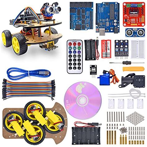 Buy Vkmaker Uno Project Smart Robot Car Kit With Four Wheel Drives Uno R3 Link Tracking Module