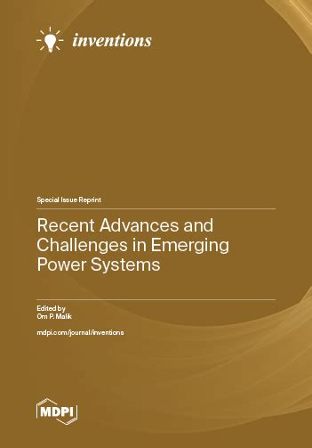 Recent Advances And Challenges In Emerging Power Systems Mdpi Books
