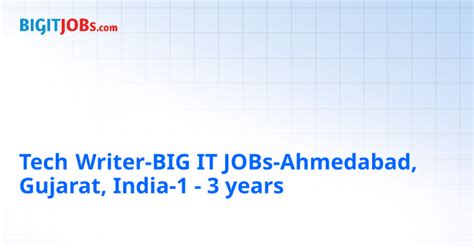 Rishant Dubey On Linkedin Tech Writer Big It Jobs Ahmedabad Gujarat