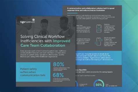 Solving Clinical Workflow Inefficiencies Infographic Tigerconnect