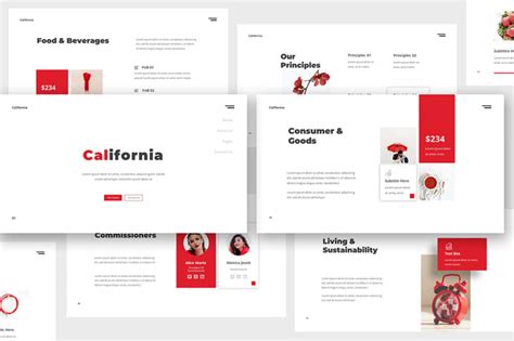 Шаблон Powerpoint для профиля калифорнийской компании Шаблоны презентаций Включая подача и