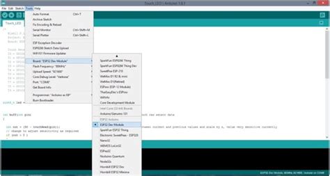 Esp32 Touch Controlled Led Using Arduino Ide