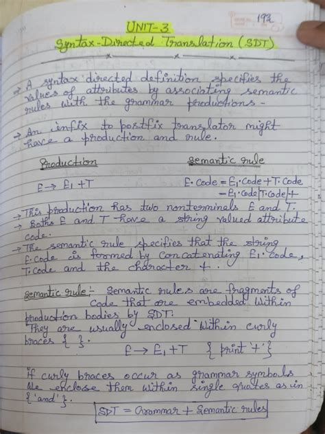 Compiler Design Unit 3 Pdf