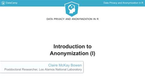 Ppt Introduction To Anonymization I Claire Mckay Bowen