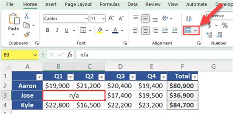 Center Across Selection In Excel