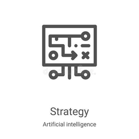 Strategy Icon Vector From Artificial Intelligence Collection Thin Line Strategy Outline Icon