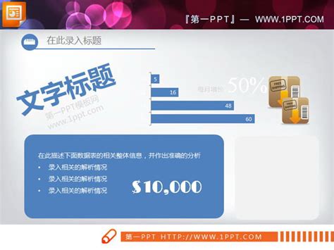 销售业绩分析PPT说明模板 陈述说明 PPT图表 PPT模板 亿库在线