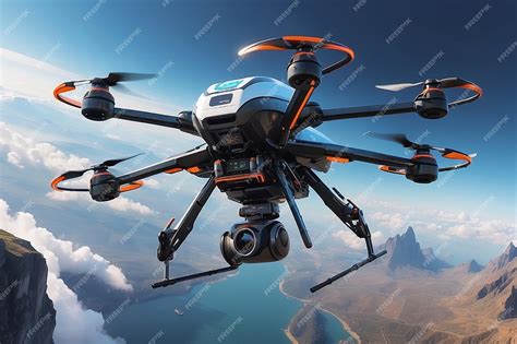 premium photo sky guardians collaborative inspection with autonomous drone swarms in flat vector