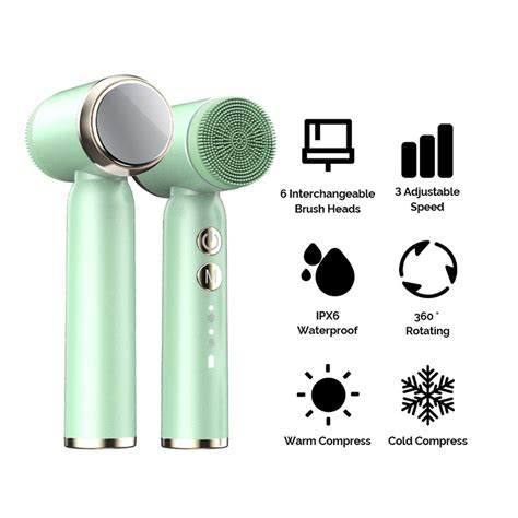 Badu Bg Ултразвуков почистващ препарат Четка за почистване на лице Уреди за масаж на лице