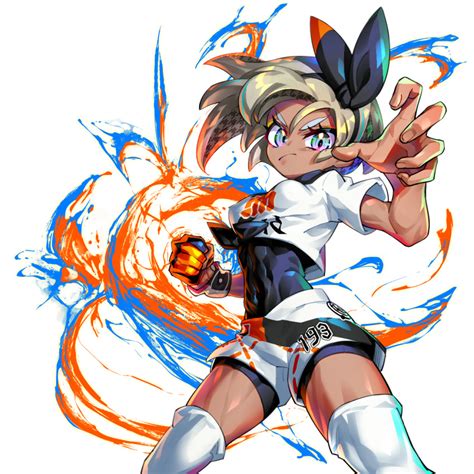 Safebooru 1girl Aura Bea Pokemon Bodysuit Breasts Colorful Dark