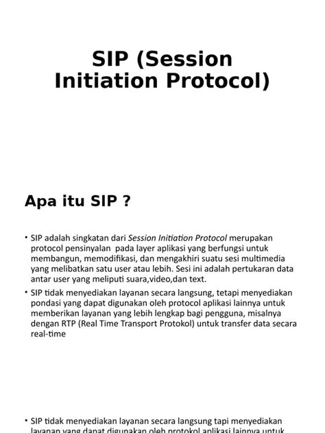 Sip Session Initiation Protocol Pdf