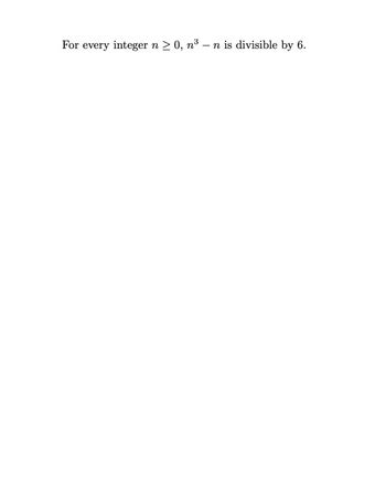 Answered For every integer n 0 n³ n is divisible by 6 bartleby