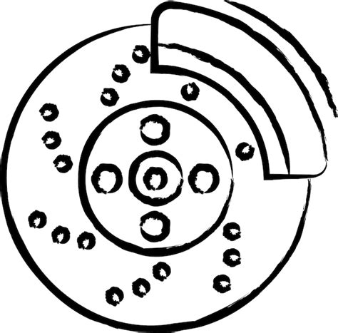 Premium Vector Disk Brake Hand Drawn Vector Illustration