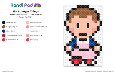 El Stranger Things Fuse Bead Pattern Kandi Pad Kandi Patterns