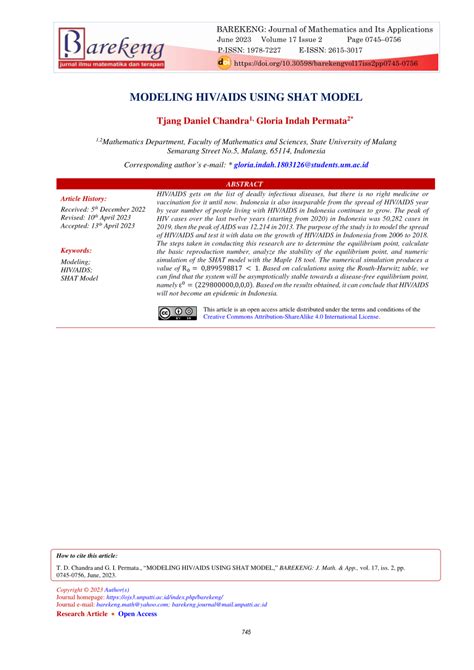 Pdf Modeling Hivaids Using Shat Model