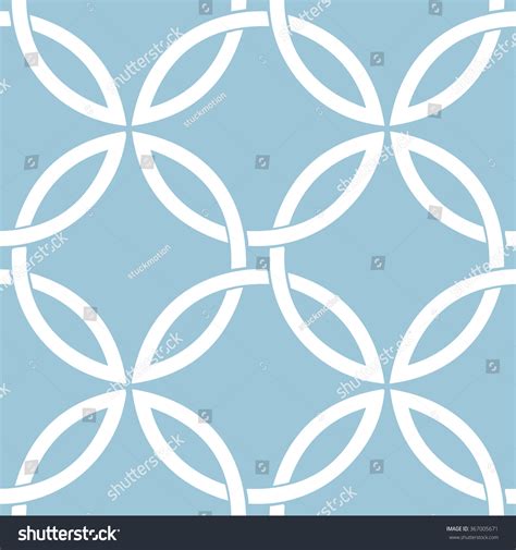 Interlocking Circles Pattern Seamless Vector Background Stock Vector