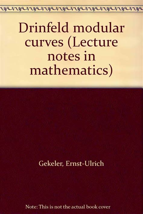 Drinfeld Modular Curves Lecture Notes In Mathematics