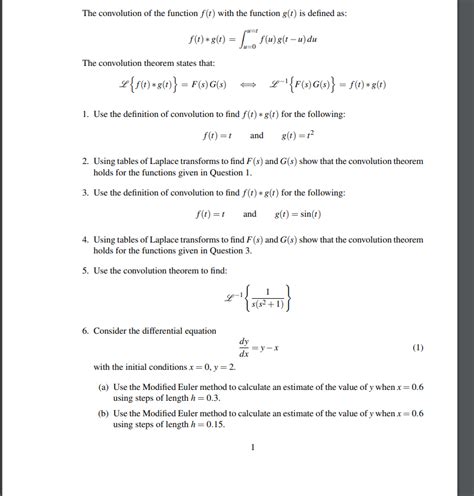 solved the convolution of the function f t with the