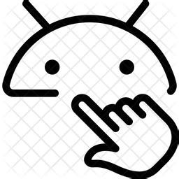 Android Click Icon Download In Line Style