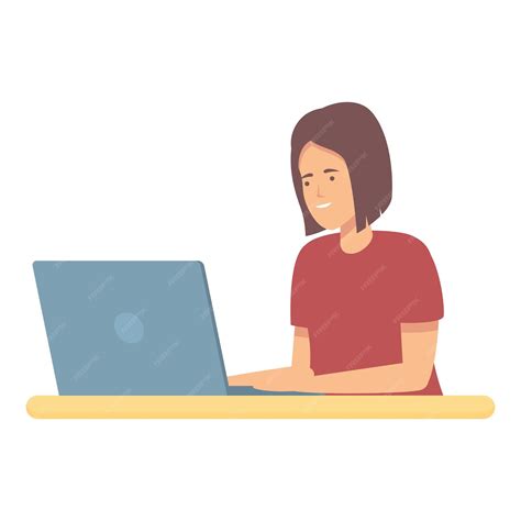 Premium Vector Laptop Programming Icon Cartoon Vector Computer