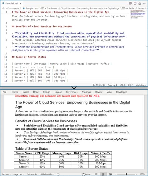 C Convert Markdown To Word And PDF