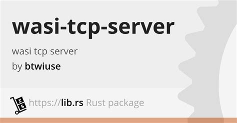 Wasi Tcp Server — Rust 应用程序 Librs
