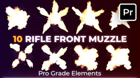 Front Gun Muzzle Flashes Elements Ft Muzzle Flash And Guns Envato