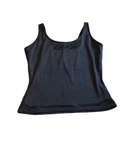 Vassarette Black Tank Tops For Women Mercari