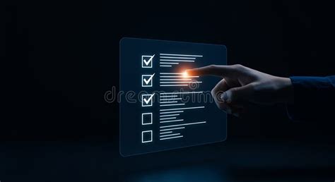 Digital Checklist Efficient Task Management And Project Completion On A Futuristic Interface