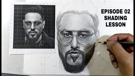 How To Draw Face Using Grid Method Episode Shading Techniques YouTube