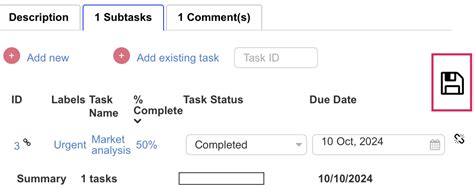 Edit Subtasks In A Tab Virtosoftware Guides And Docs
