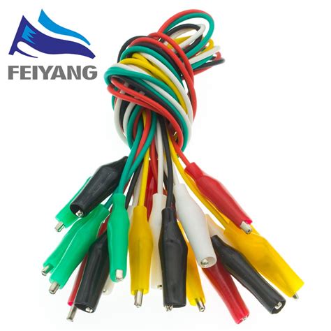 10pcs Alligator Clips Electrical Diy Test Leads Alligator Double Ended