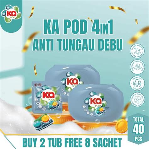Promo Ka Pod 4in1 Detergen Kapsul Anti Tungau Debu Multipack 16 Pcs