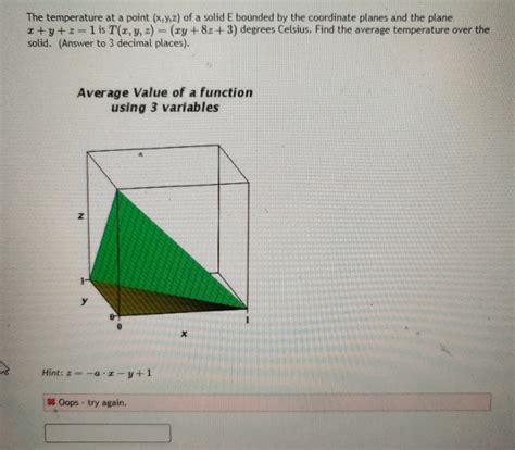 Solved The Temperature At A Point Xyz ﻿of A Solid E