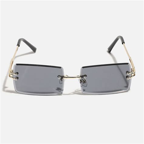 Buy Haute Sauce Women Grey Lens Gold Rectangle Sunglasses 55 Online