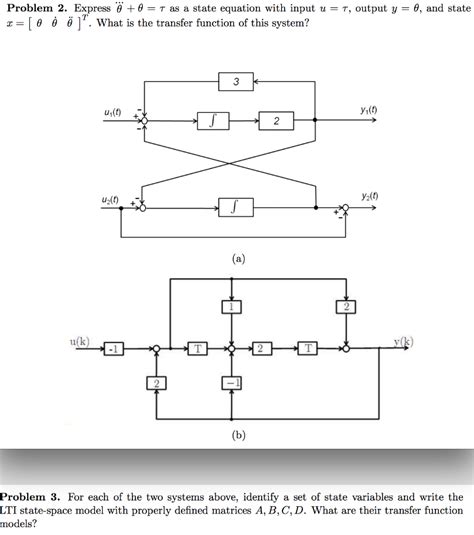 Solved Problem 2 Express ö 0 T as a state equation with Chegg