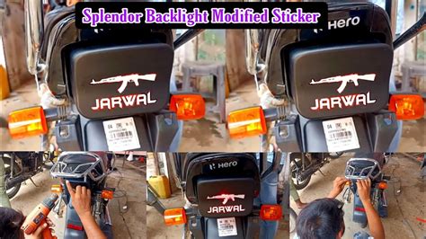 😍splendor Backlight Modified Sticker 😱backlight Modified For Splendor