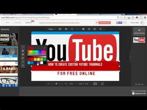 How To Make A YouTube Custom Thumbnail And Channel Art For Free Online YouTube
