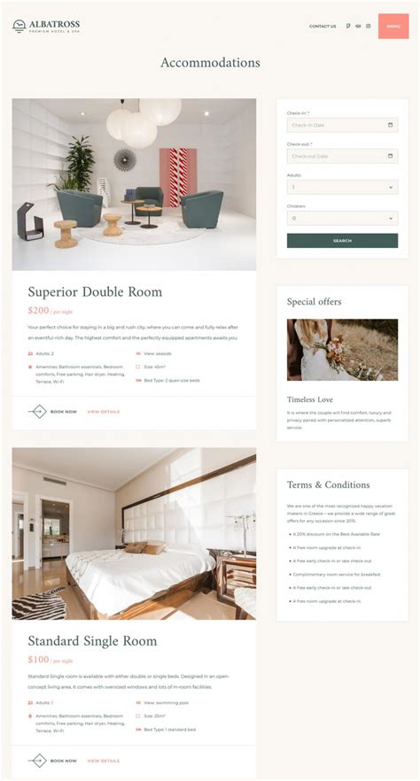 Albatross Free Elementor Hotel Theme Motopress