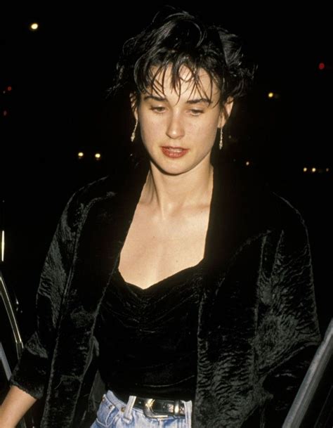 Demi Moore Short Black Hair 1990 Fashion 90s Actress Short Hair