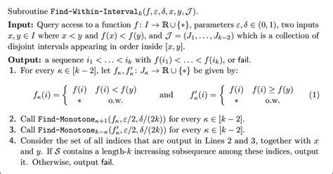 Description Of The Find Within Interval Subroutine Download Scientific Diagram