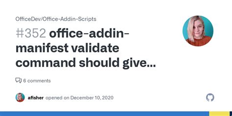 Office Addin Manifest Validate Command Should Give An Error If Manifest
