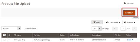 how to download and upload magento 2 product attachments