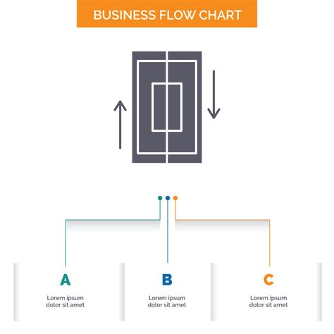 Sync Synchronization Data Phone Smartphone Business Flow Chart Design With 3 Steps Glyph