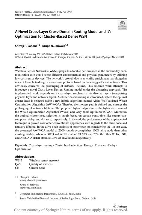 A Novel Cross Layer Cross Domain Routing Model And Its Optimization