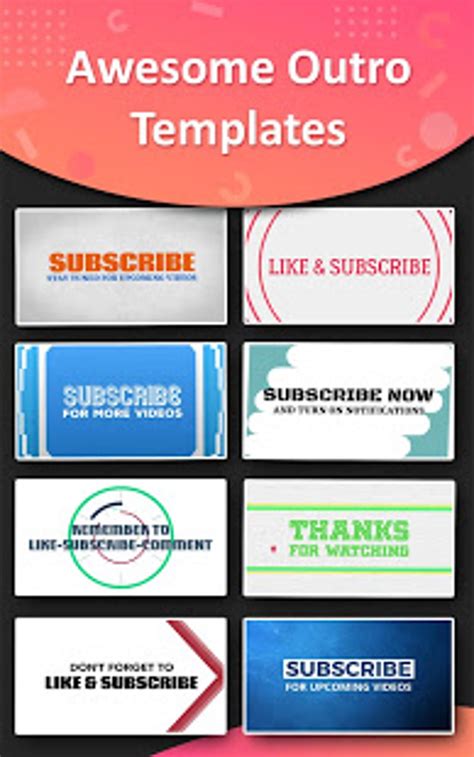Intro Maker Outro Maker Intro Templates For Android Download