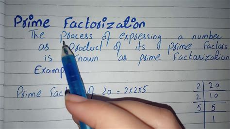 Prime Factorization Definition Math Prime Factorization Definition 5th